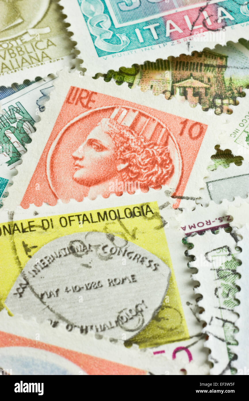 Stamp collection italy hi-res stock photography and images - Alamy