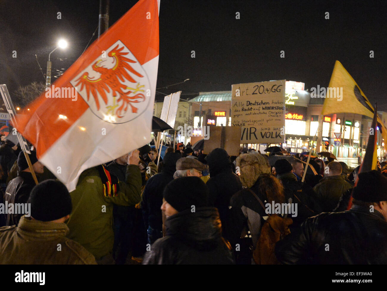 Around 150 demonstrators take part in the first Pegida (Patriotic ...