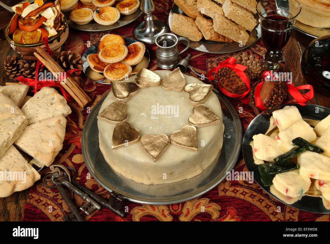 16th.and 17th.century foods of the Tudor period,with Marchpane cake ...