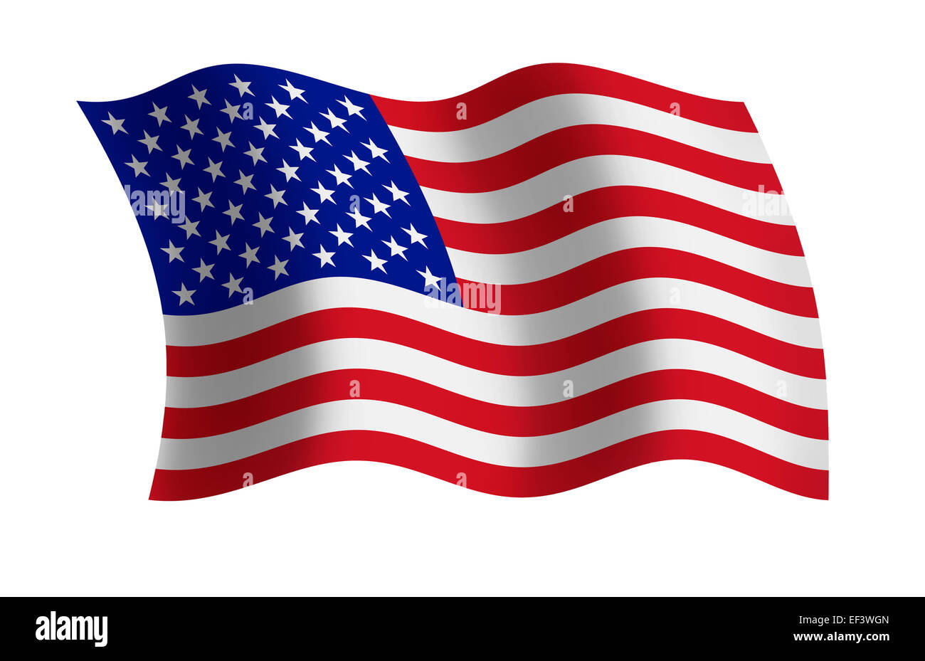 Raster illustration of the USA flag Stock Photo - Alamy