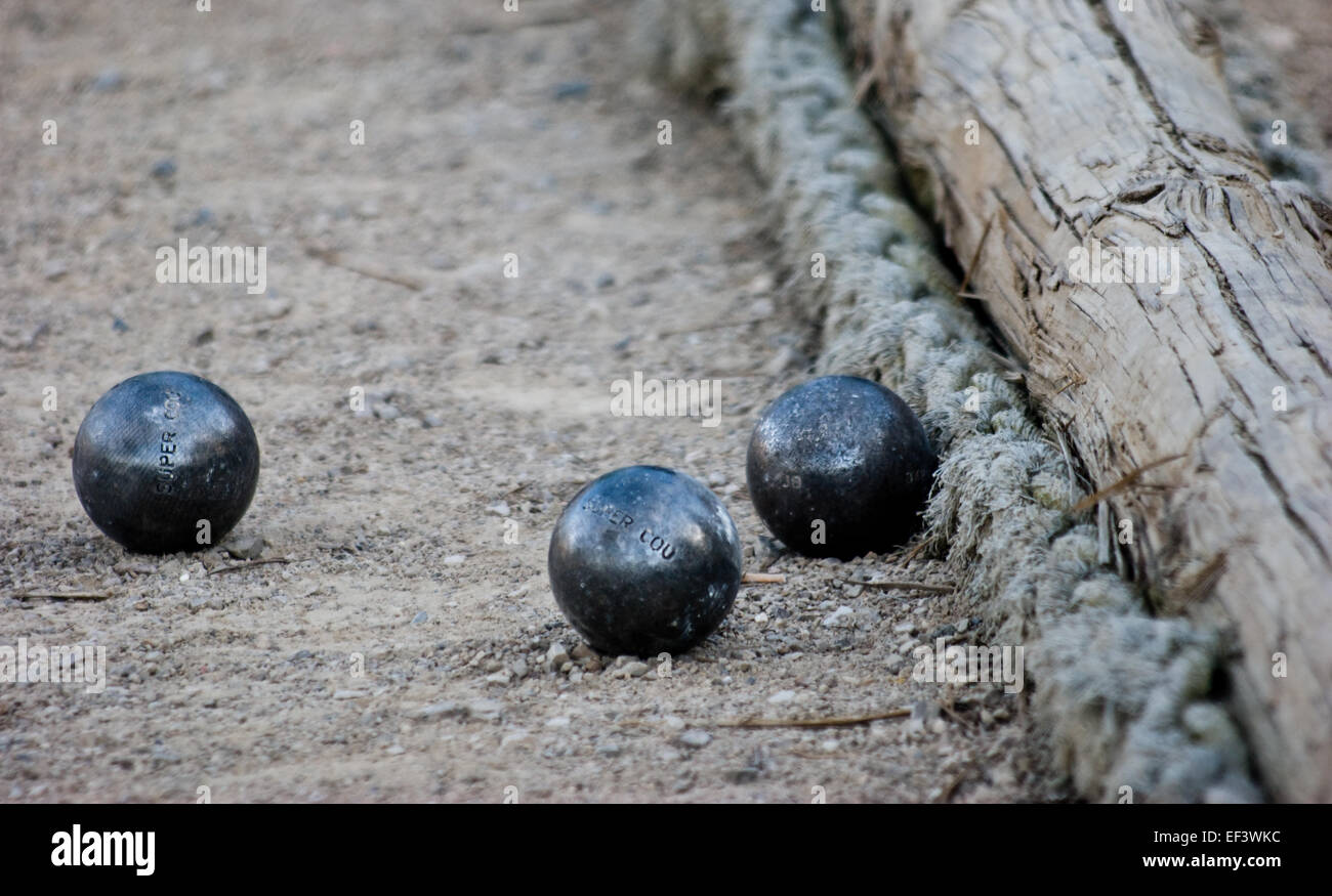 Ancient bowls game closeup Stock Photo - Alamy