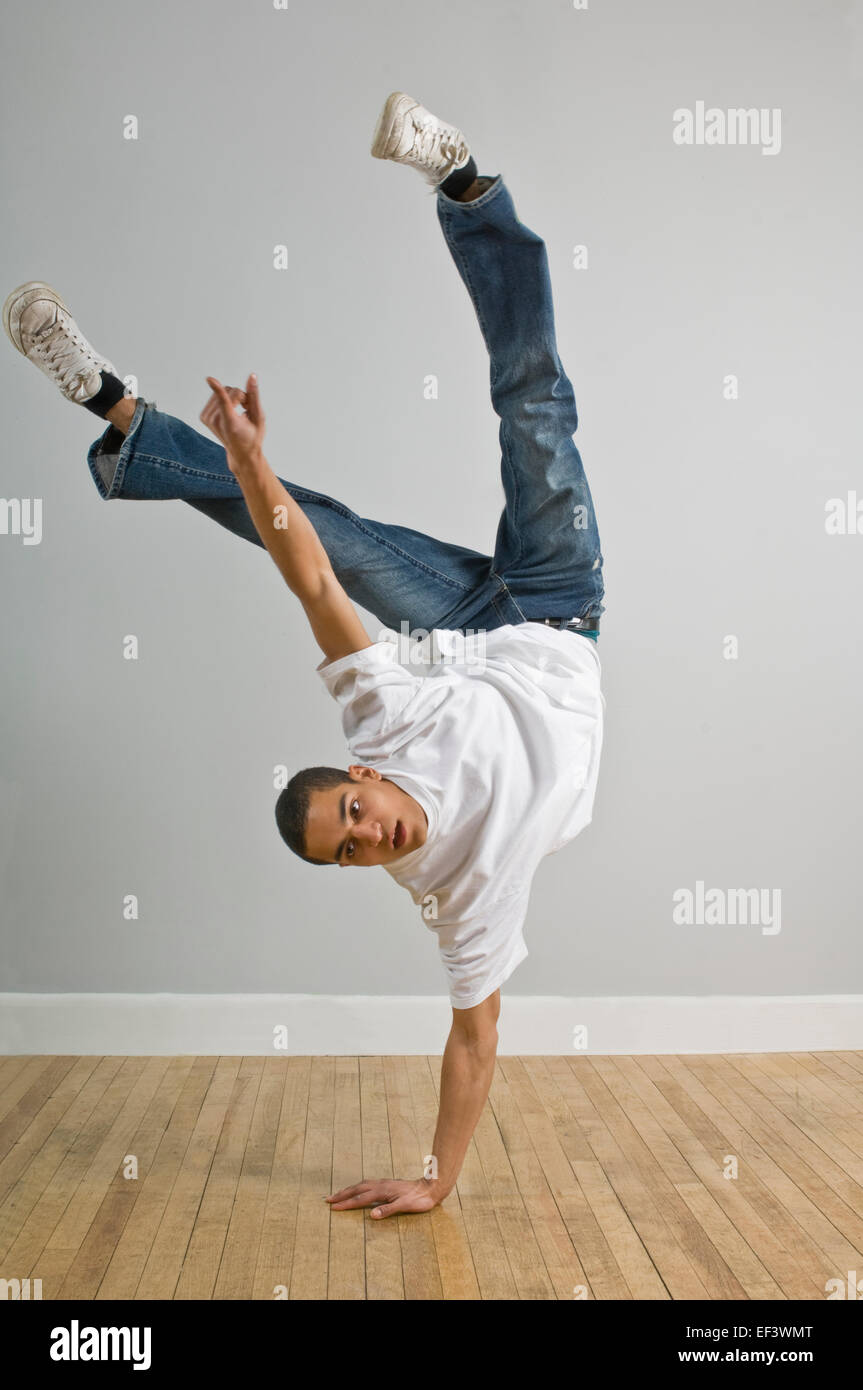Man break dancing Stock Photo - Alamy