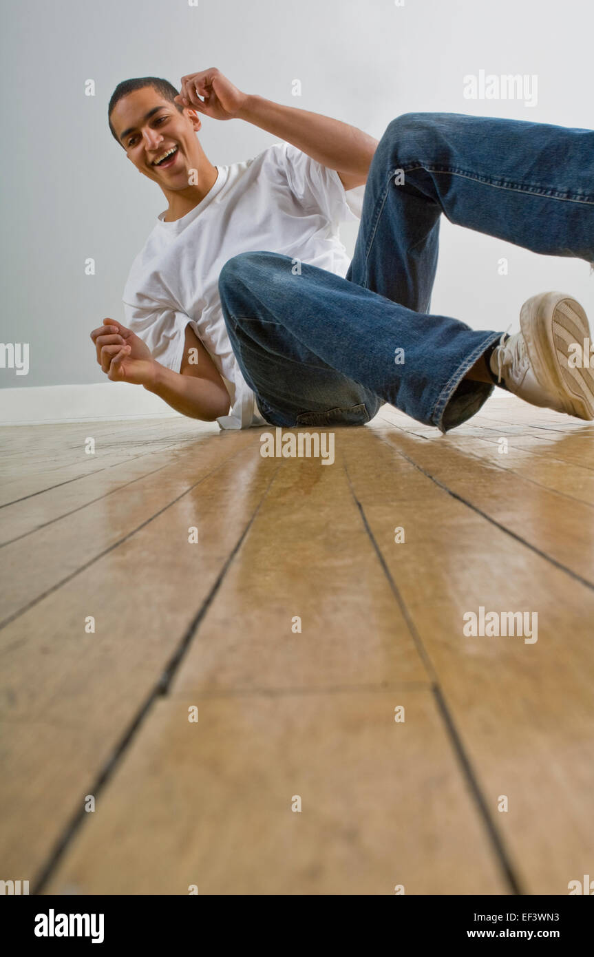 Man break dancing Stock Photo - Alamy