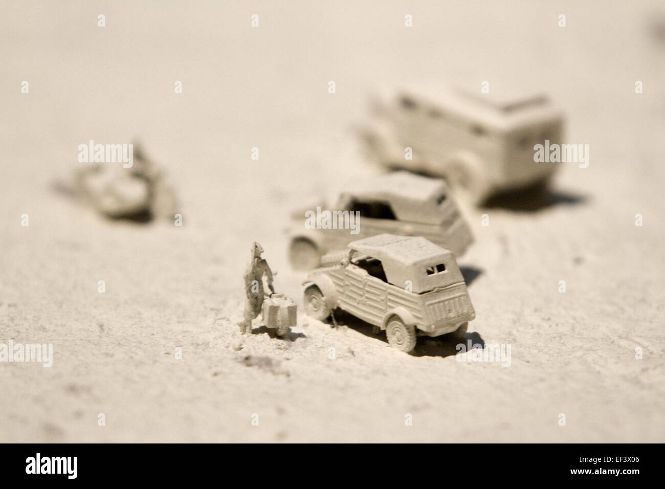 London,UK. 26th January 2015. A replica model created of Auschwitz ...