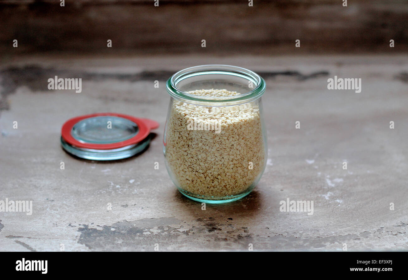Seed sesame jar hi-res stock photography and images - Alamy