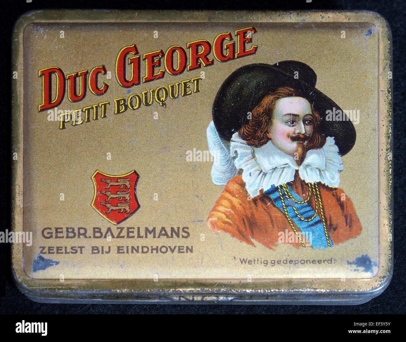 A Duc George cigar tin, a vintage collectible item used to store cigars ...
