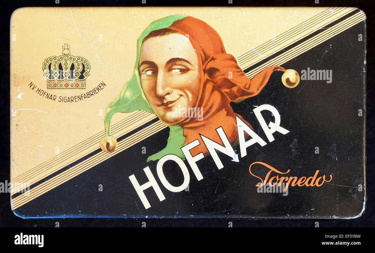 Hofnar Torpedo is a branded cigar tin, featuring a distinctive design ...