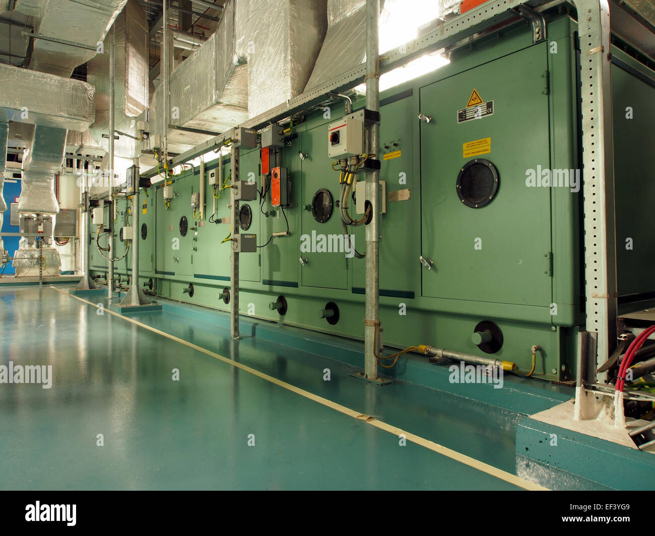 This image shows an HVAC air handler unit, an essential component in ...