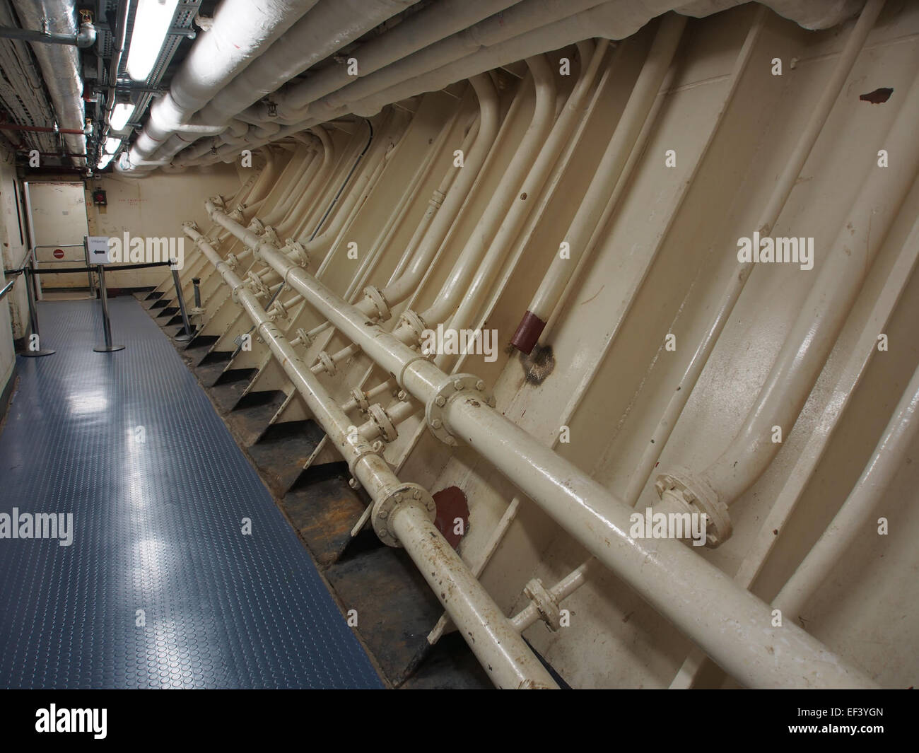 A view inside the SS Rotterdam, a historic ocean liner that has been ...