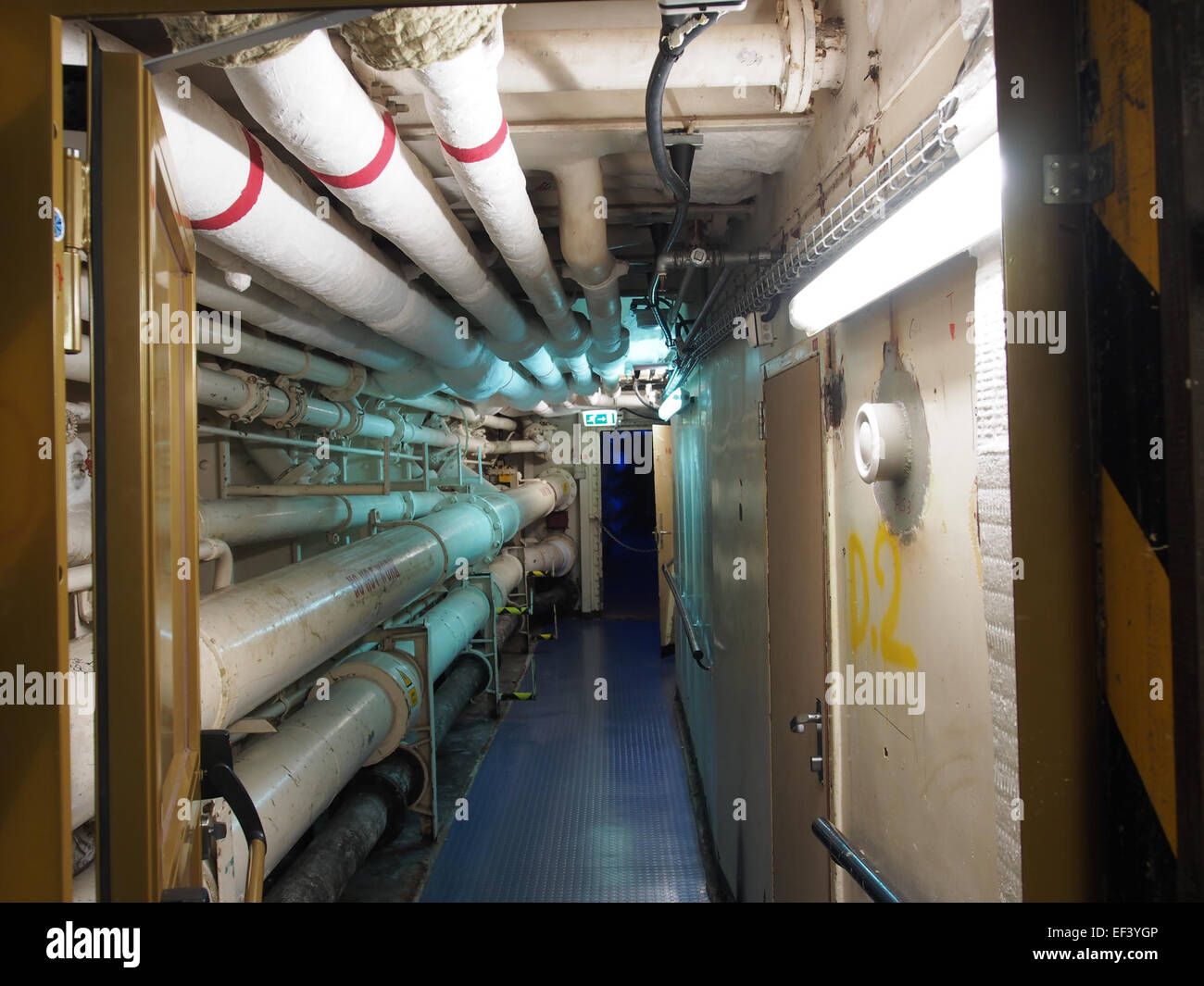 Another interior shot of the SS Rotterdam, focusing on the ship's ...