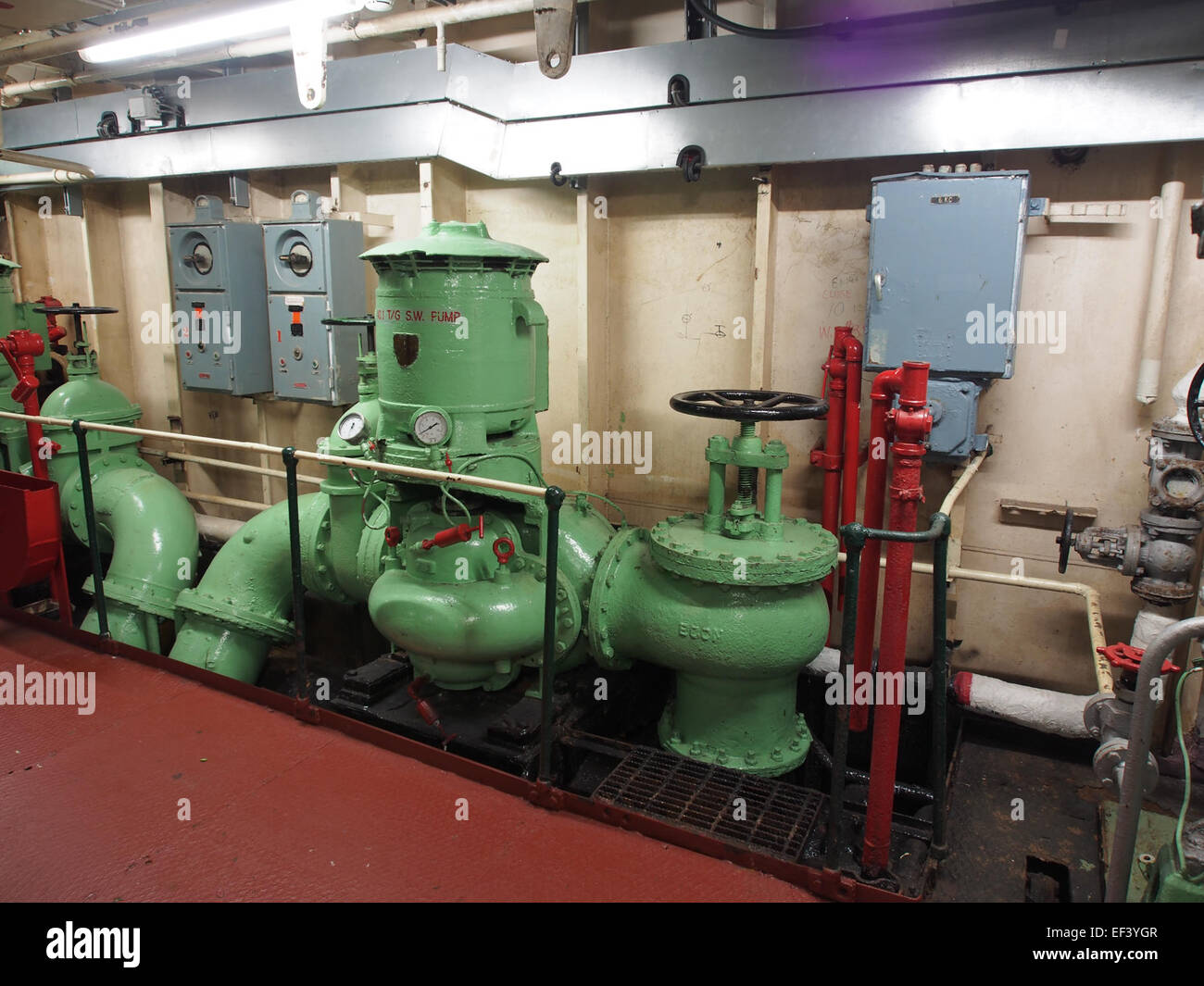 This image captures the interior of the SS Rotterdam, a former ocean ...