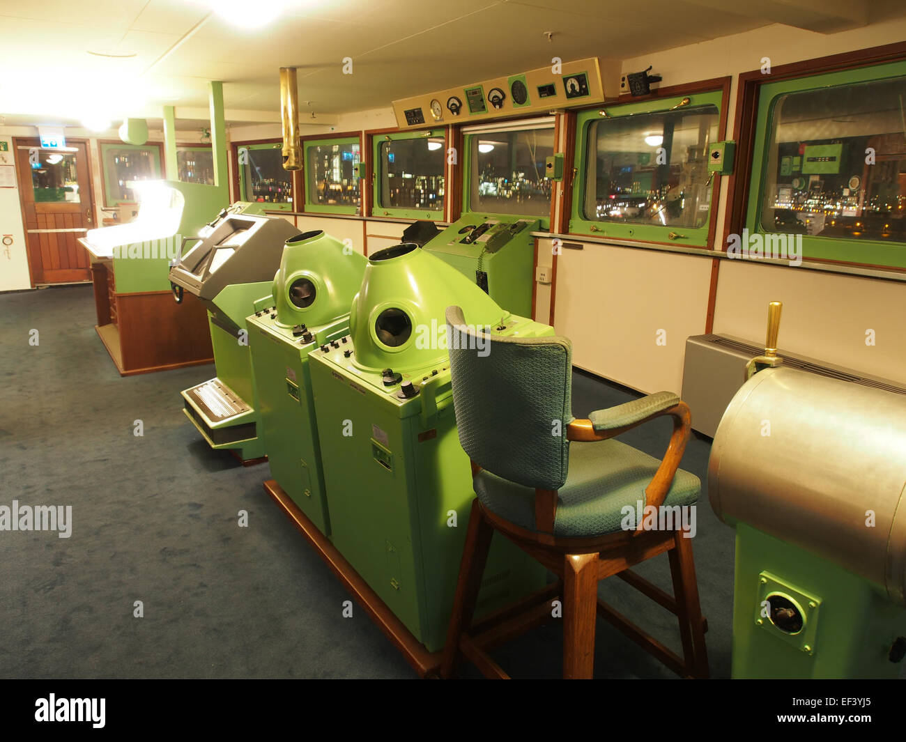 This image showcases the interior of the SS Rotterdam, a former Dutch ...