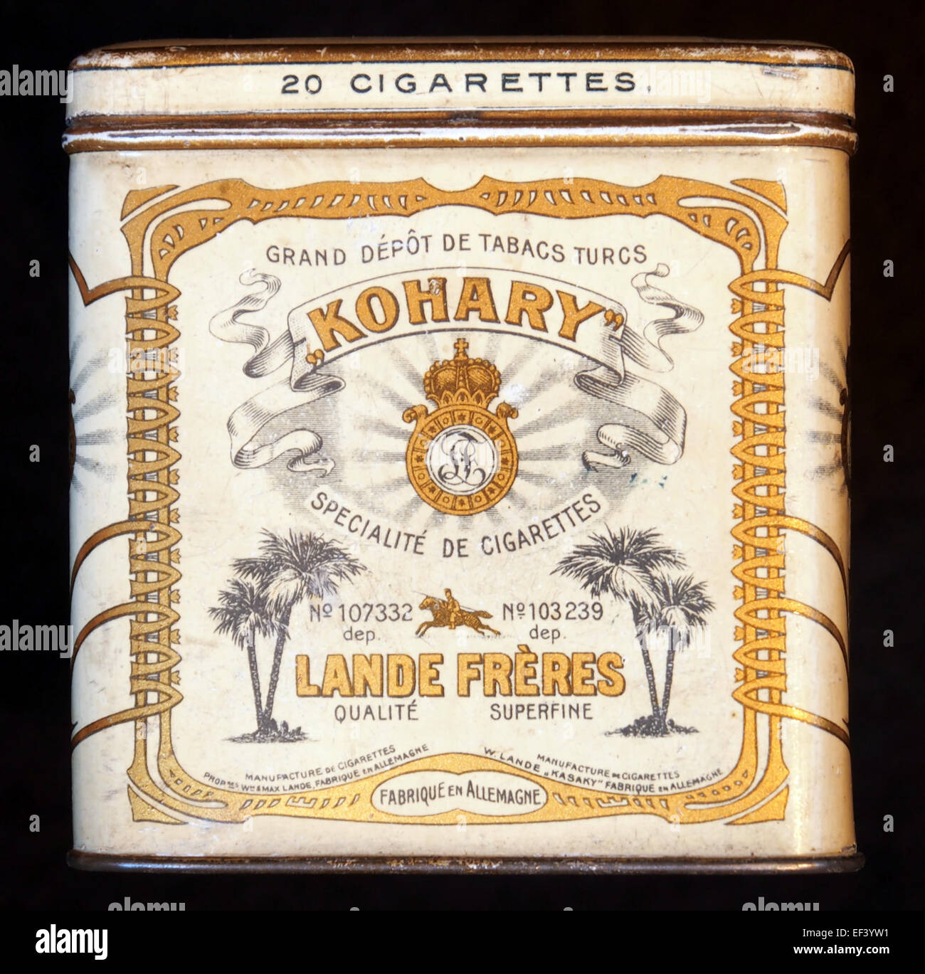 The Kohary cigarettes tin is a vintage tobacco container, known for its ...