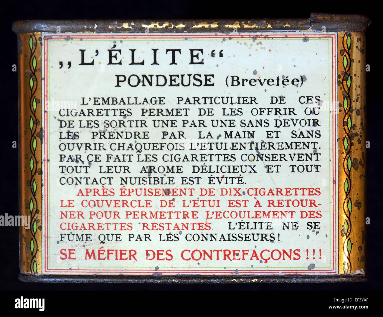 L elite cigarettes tin hi-res stock photography and images - Alamy