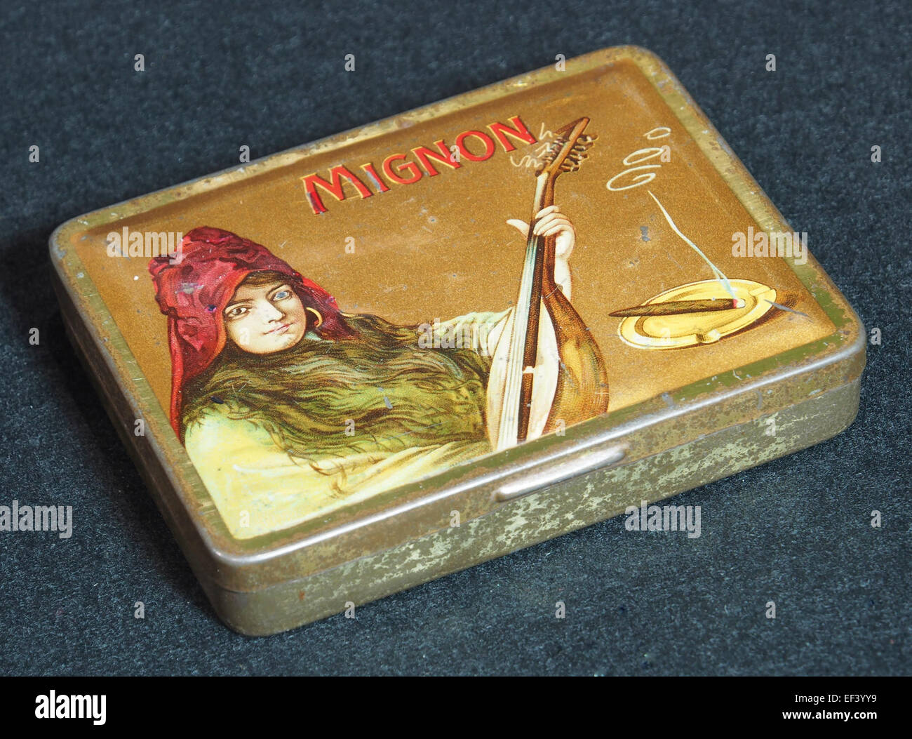 The Mignon cigar tin is a vintage collectible featuring a classic ...