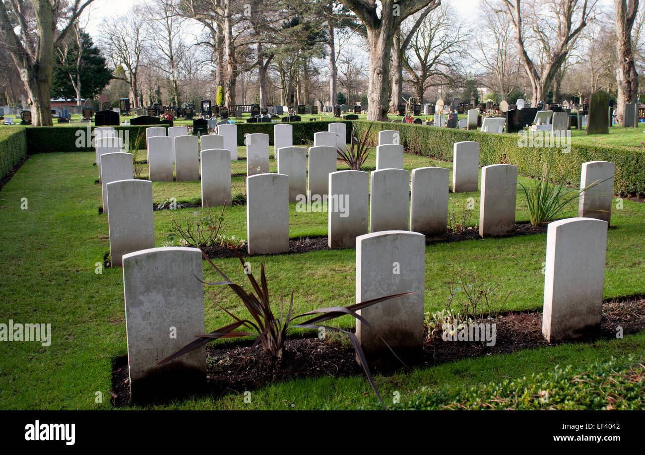 War graves in Witton Cemetery, Birmingham, UK Stock Photo - Alamy