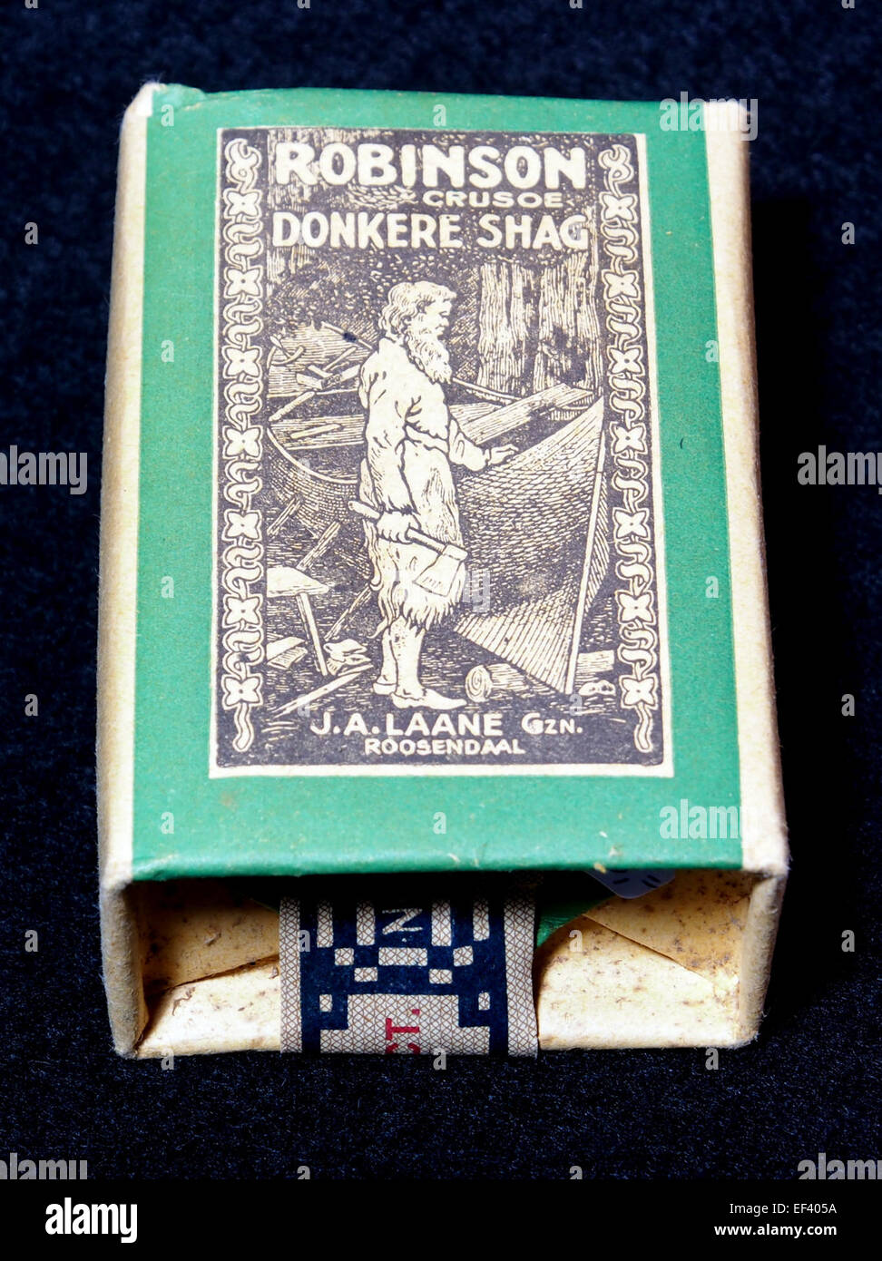 A photo of a Robinson Donkere Shag cigarette package, showcasing its ...