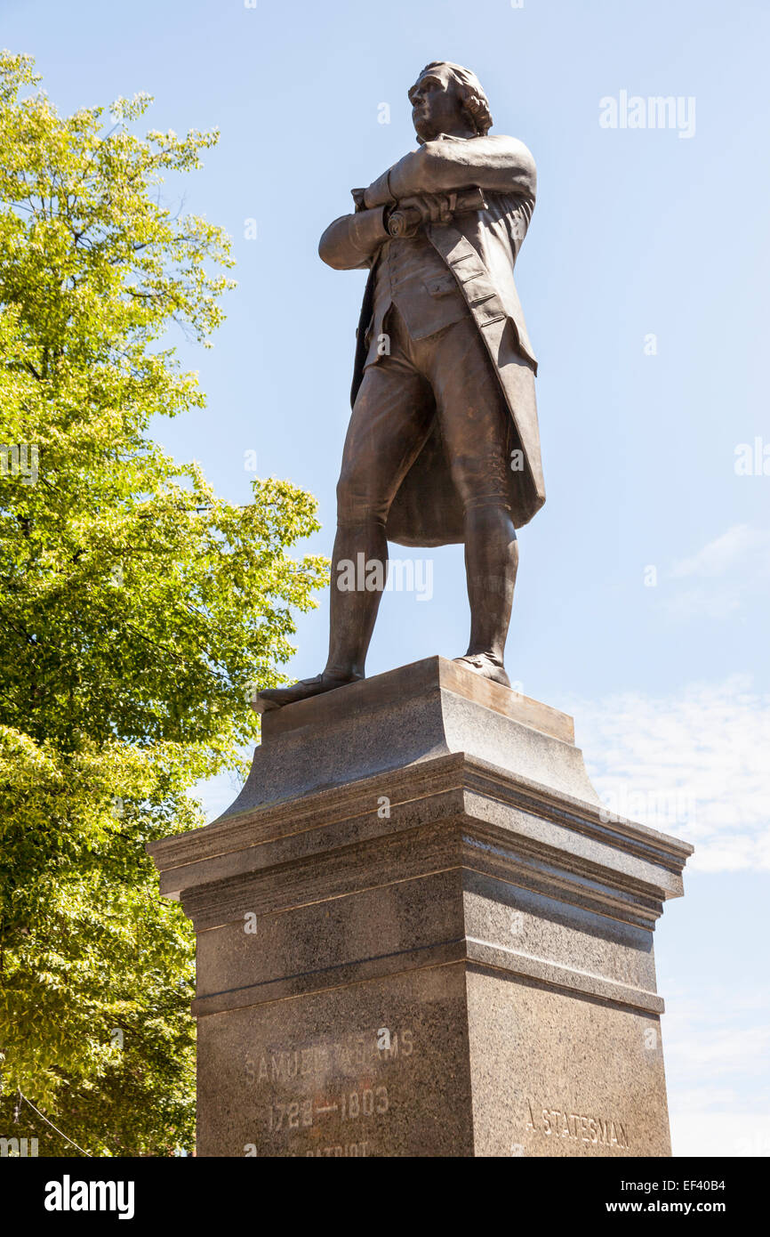 Statue of Samuel Adams outside Faneuil Hall, Boston, Massachusetts, USA ...