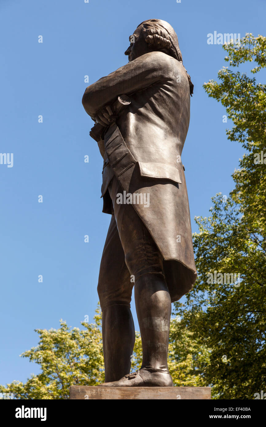 Statue of Samuel Adams outside Faneuil Hall, Boston, Massachusetts, USA ...