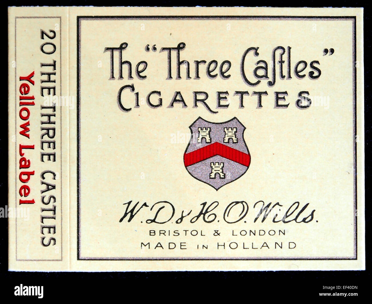 The Three Castles cigarettes package, photo 1 Stock Photo - Alamy