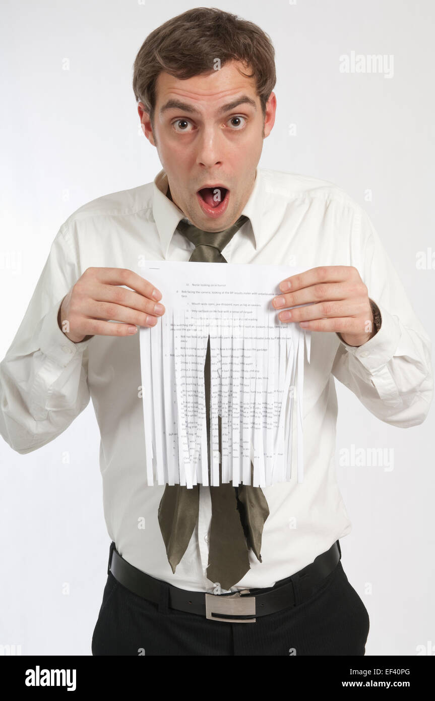 Half shredded paper hi-res stock photography and images - Alamy