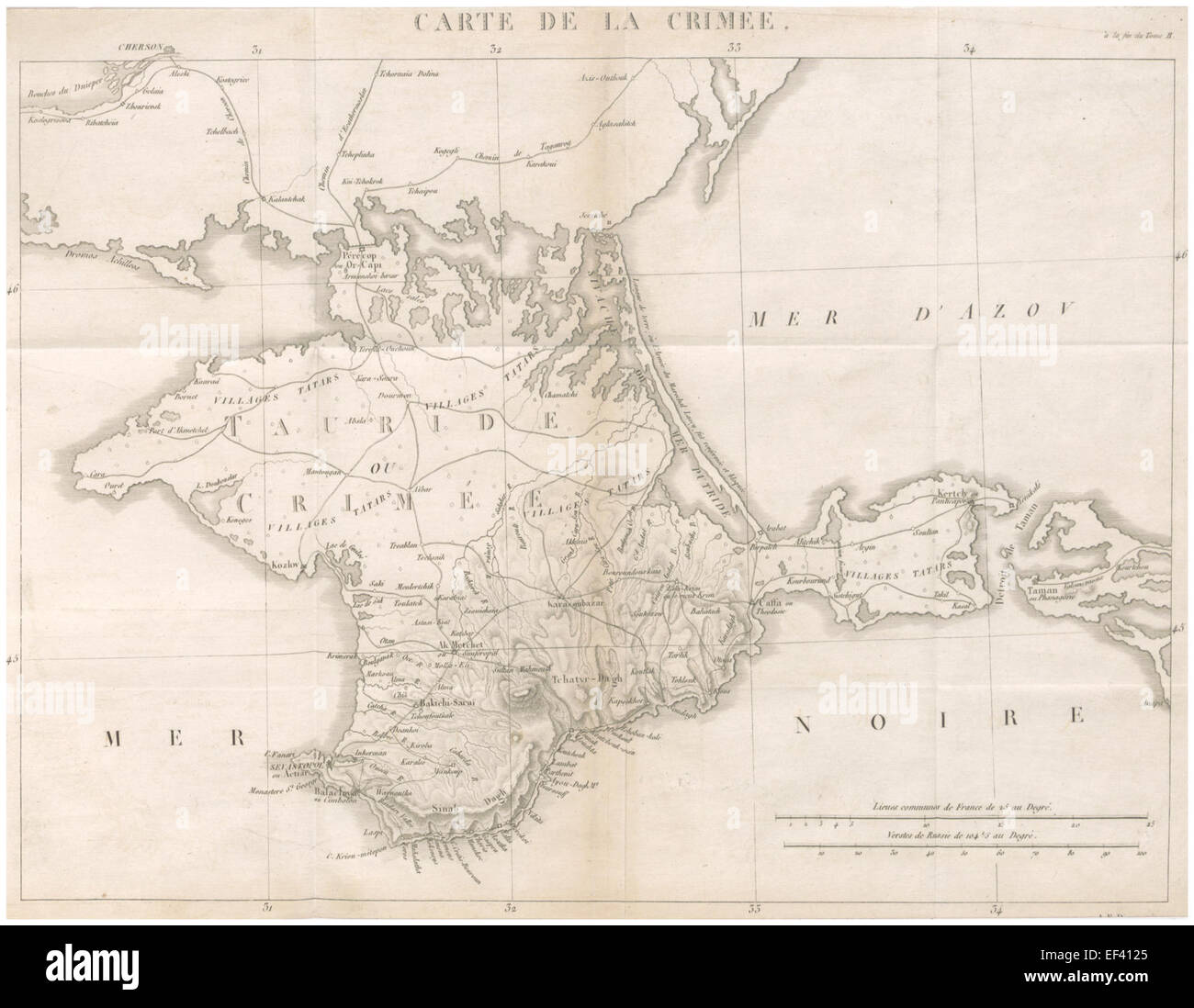 This 1827 map by Castelnau depicts Crimea, showcasing the region’s ...