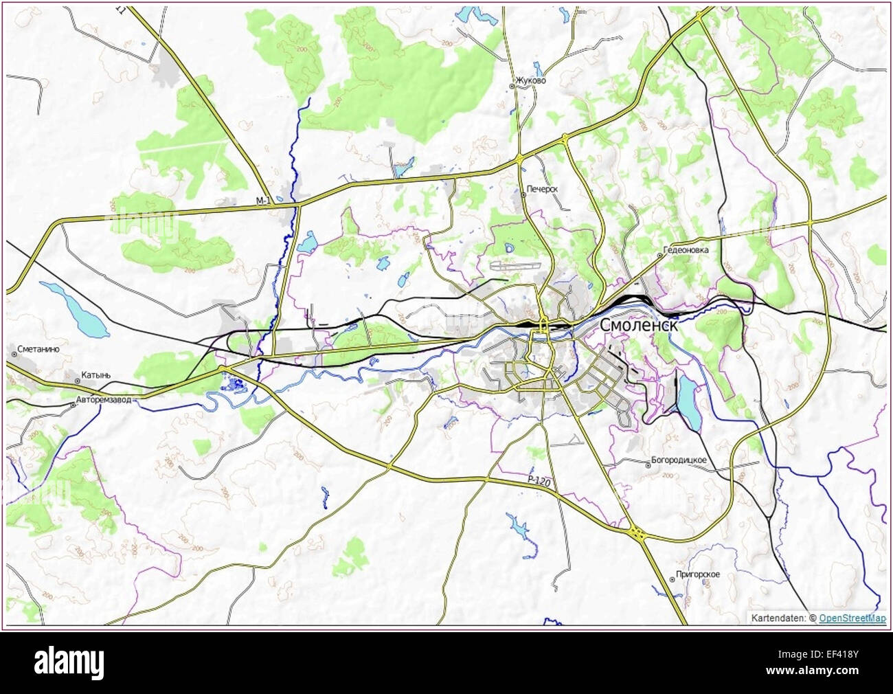 Map1 of SMOLENSK (2015 Stock Photo - Alamy