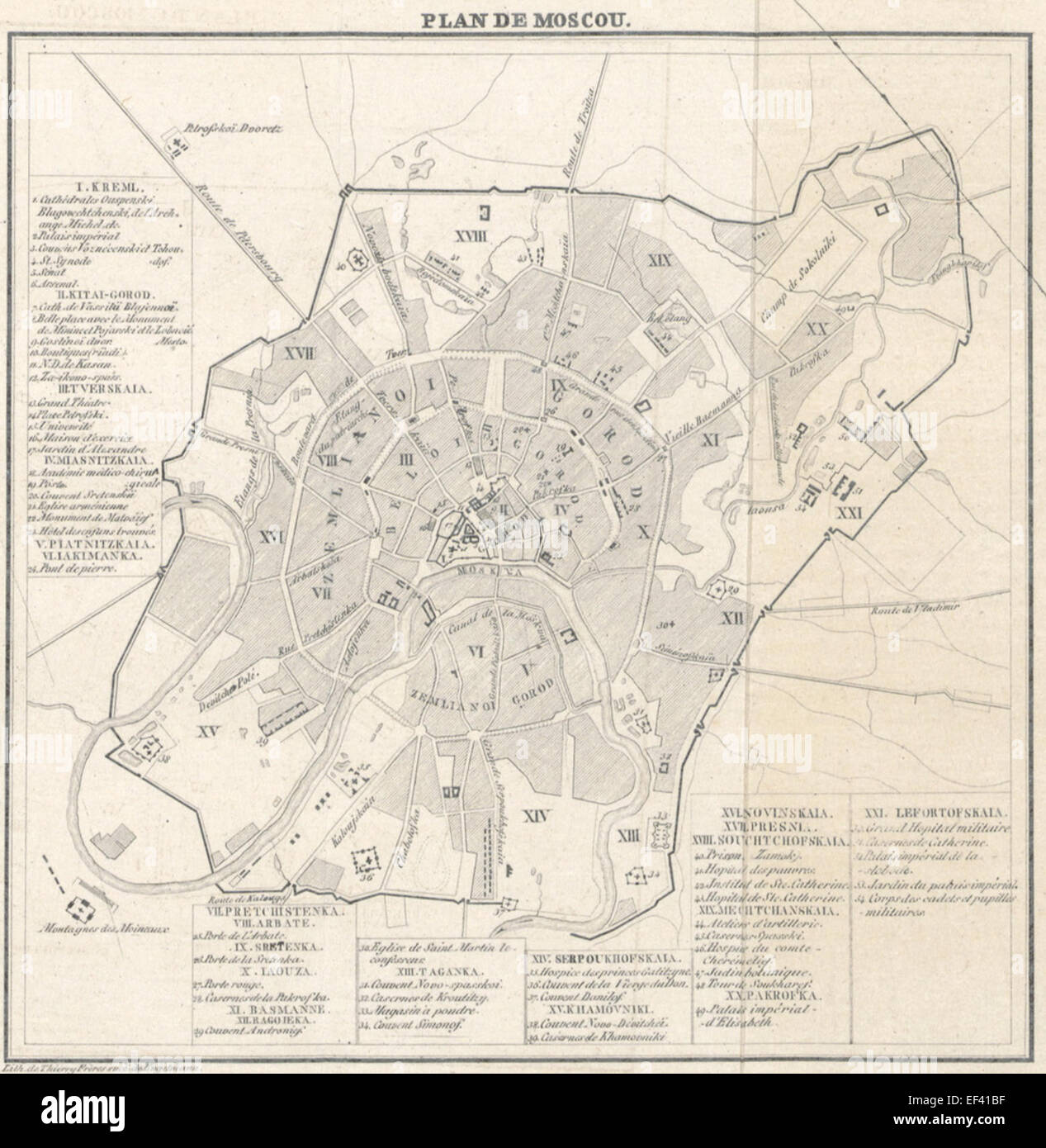 Moscow map hi-res stock photography and images - Alamy
