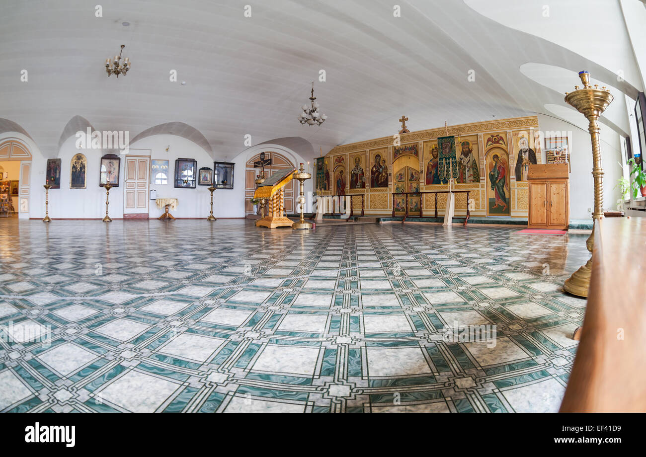 Interior of the Temple of the Trinity. Church was founded in 1744 Stock ...