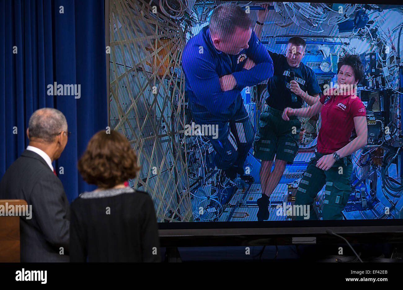 Expedition 42 crew members, including NASA astronauts Barry Wilmore ...