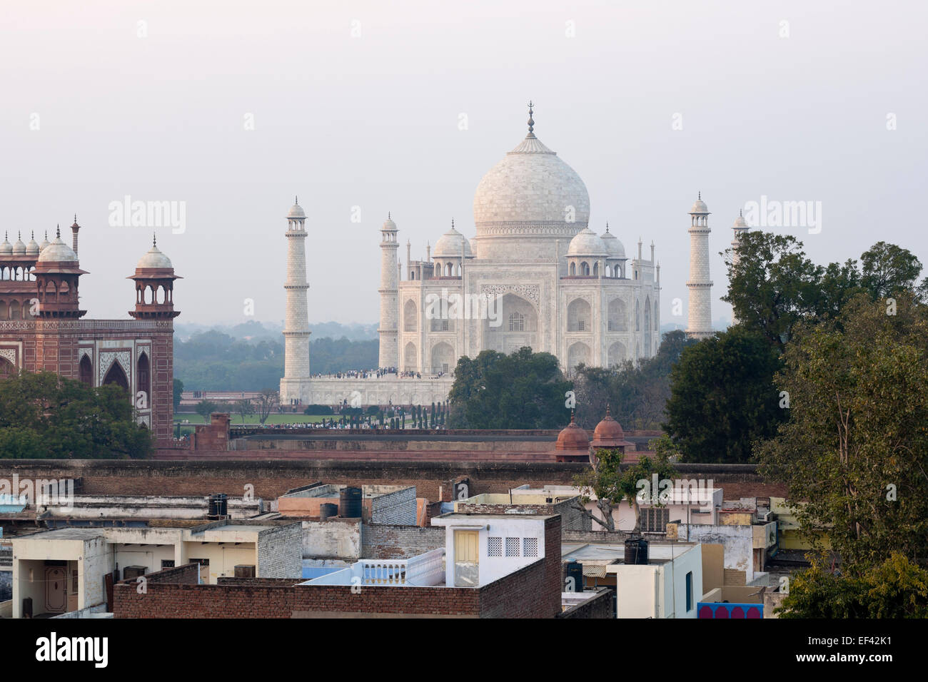 Taj mahal aerial view hi-res stock photography and images - Alamy
