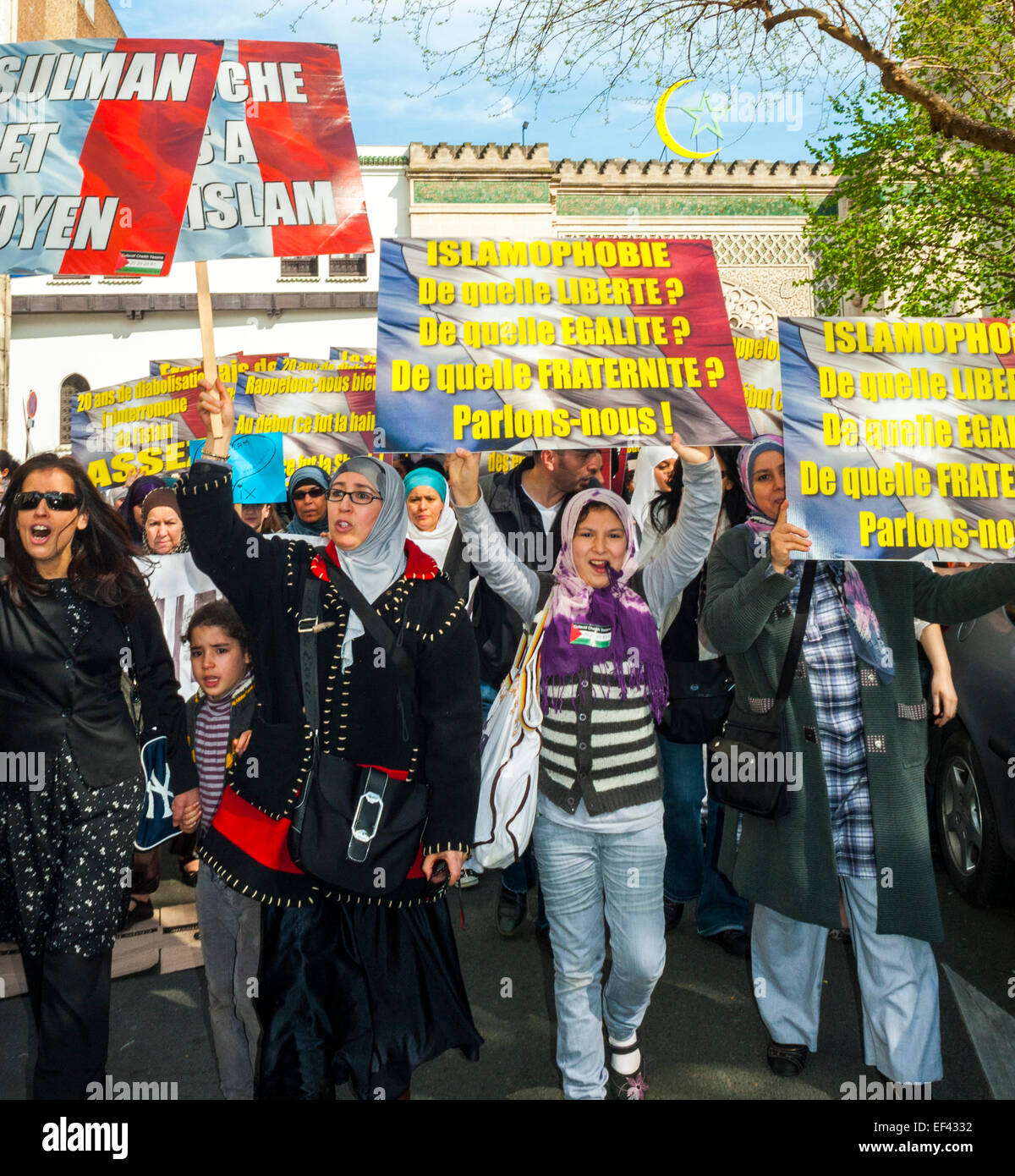 Paris, France, French Arabic Muslims Demonstrating against ...
