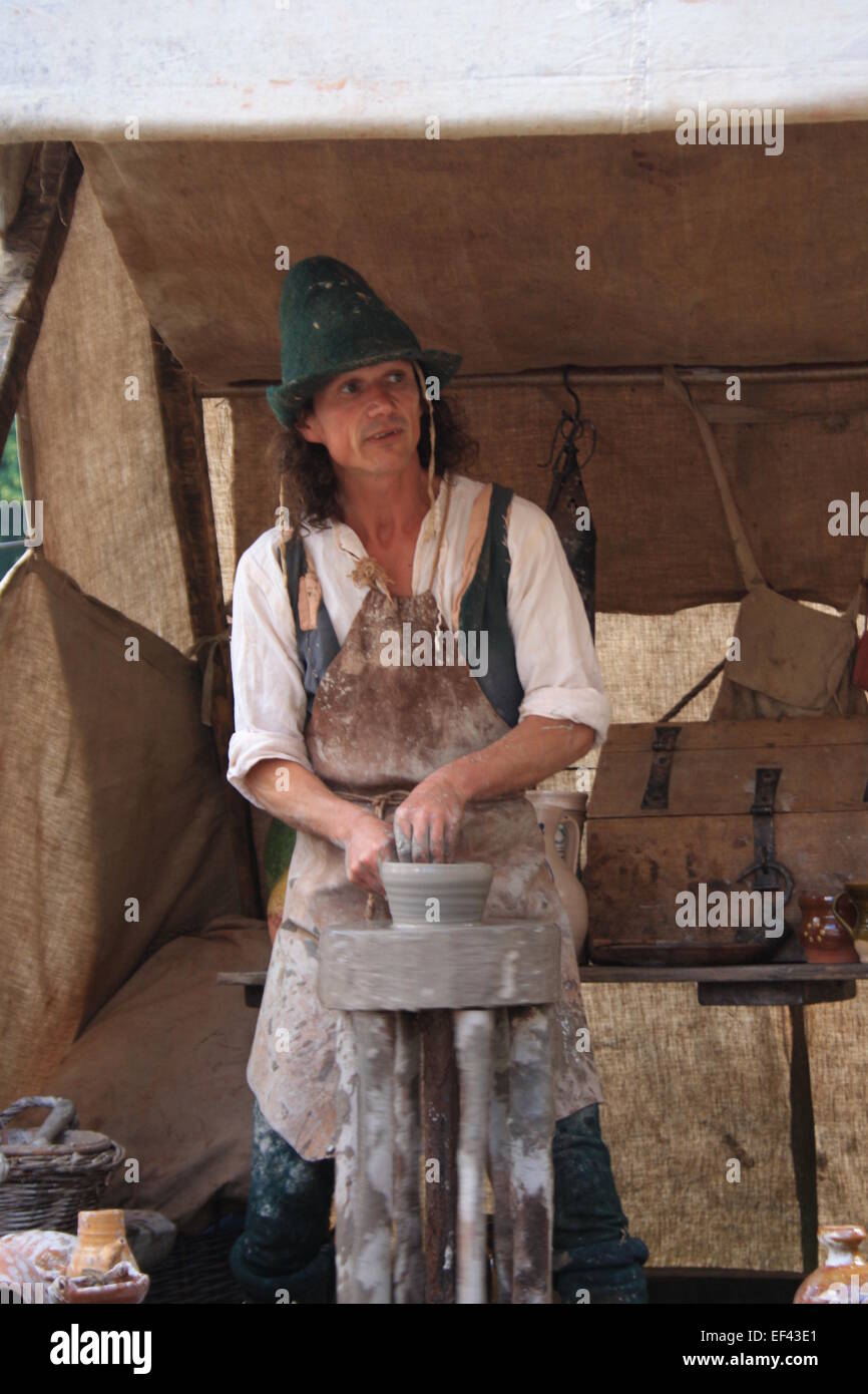 Potter at his wheel hi-res stock photography and images - Alamy