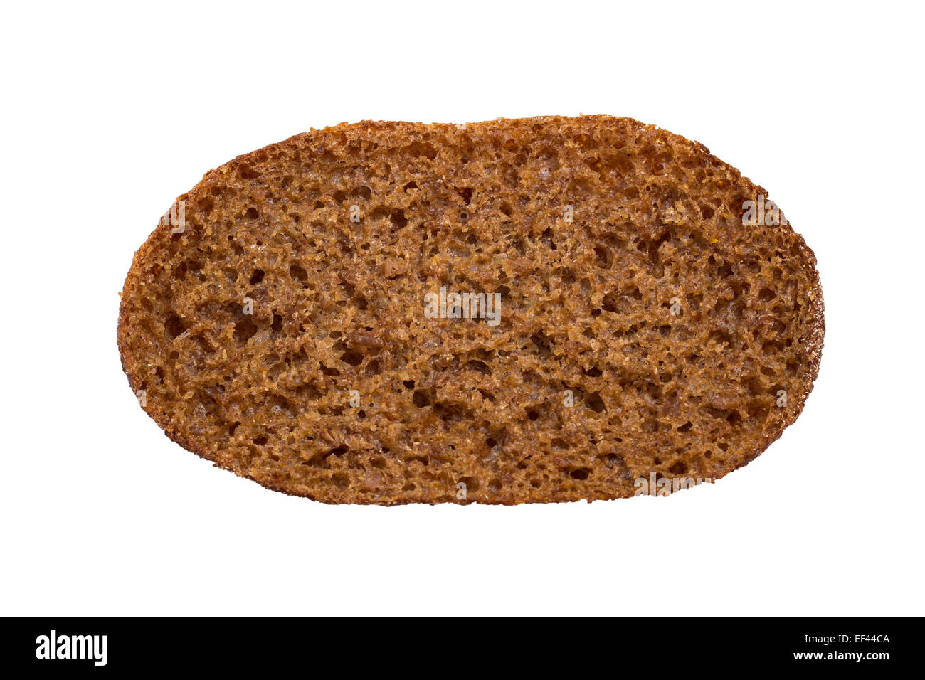 Traditional Finnish rye bread, viewed from above, isolated on white ...