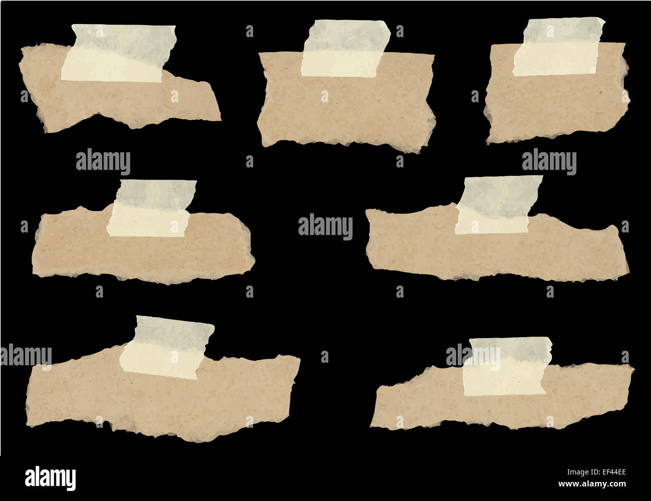 Set of various torned note papers Stock Photo - Alamy