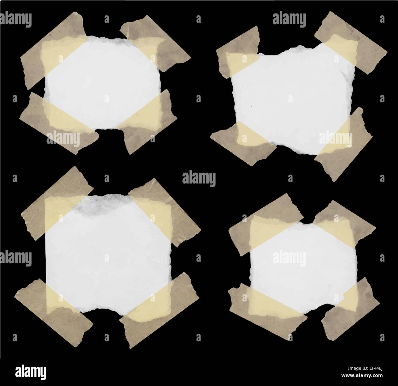 Set of various torned note papers Stock Photo - Alamy