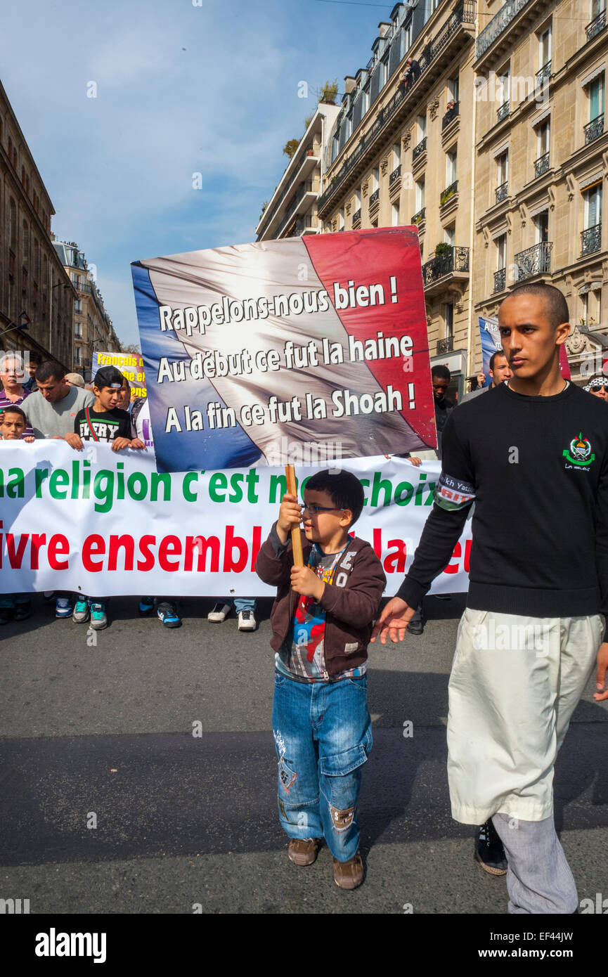 Paris, France, French Arab Families Demonstrating against Islamophobia ...