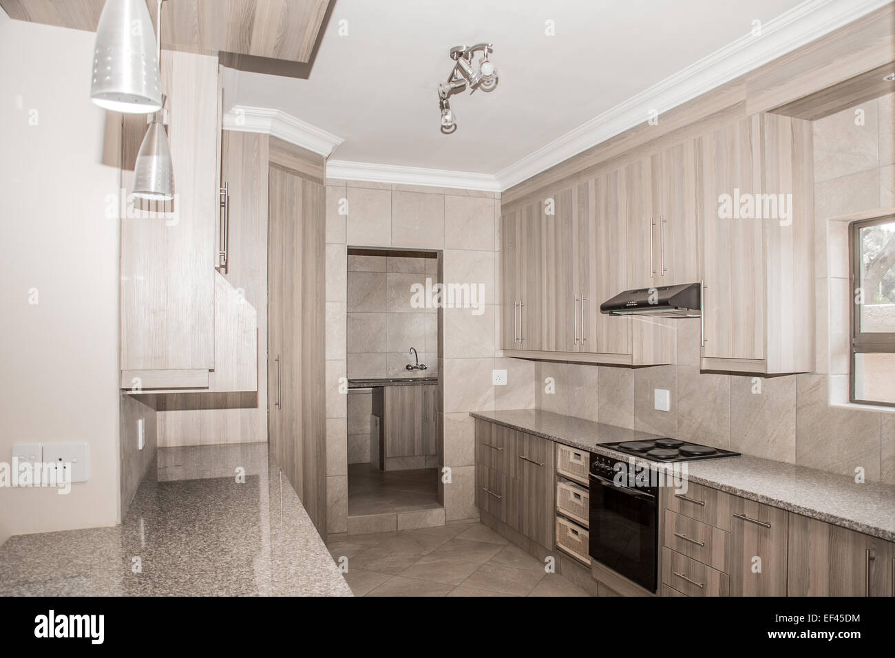 A new kitchen in a newly build house Stock Photo - Alamy