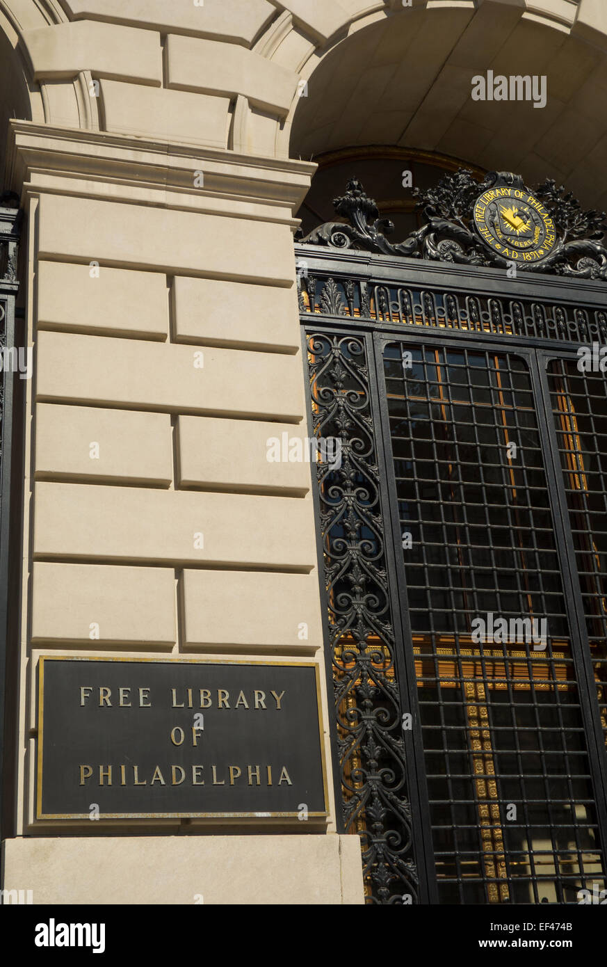 free library building Philadelphia PA Stock Photo - Alamy