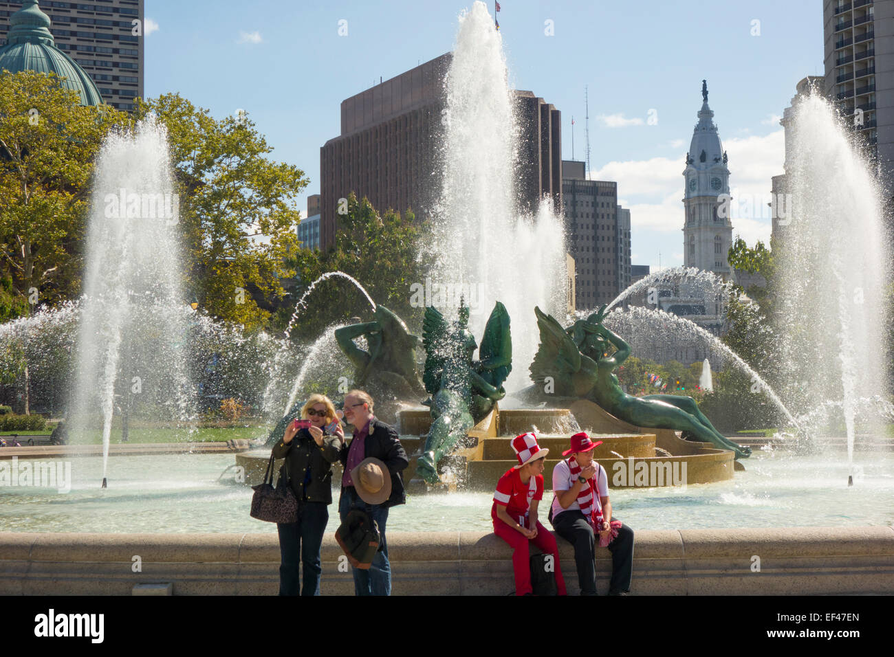 Swann memorial fountain Philadelphia PA Stock Photo - Alamy