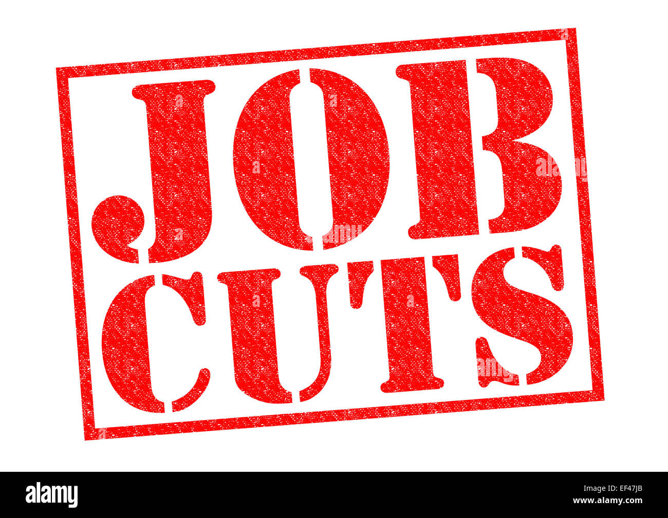 JOB CUTS red Rubber Stamp over a white background Stock Photo - Alamy