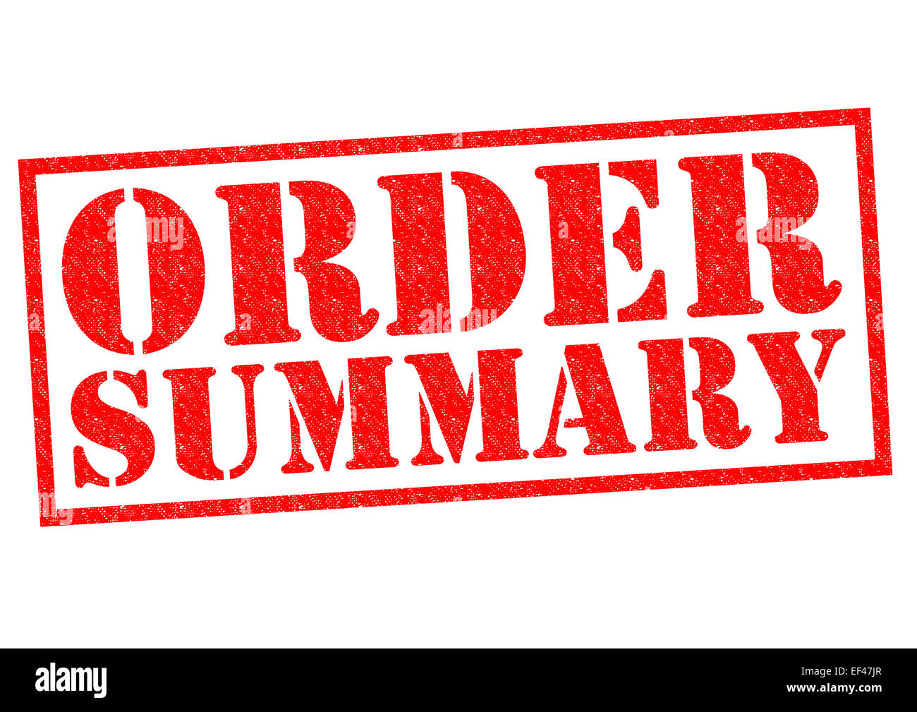 Order summary form hi-res stock photography and images - Alamy