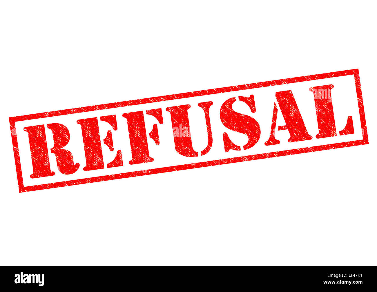 REFUSAL red Rubber Stamp over a white background Stock Photo - Alamy