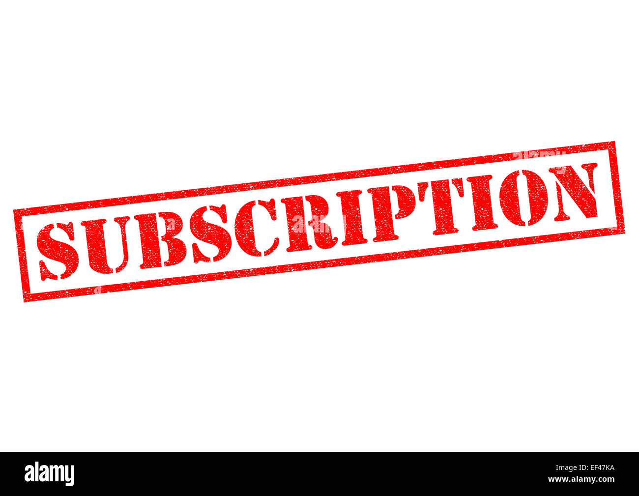 SUBSCRIPTION red Rubber Stamp over a white background Stock Photo - Alamy