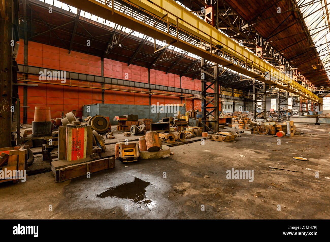 Electricity distribution hall in metal industry Stock Photo - Alamy
