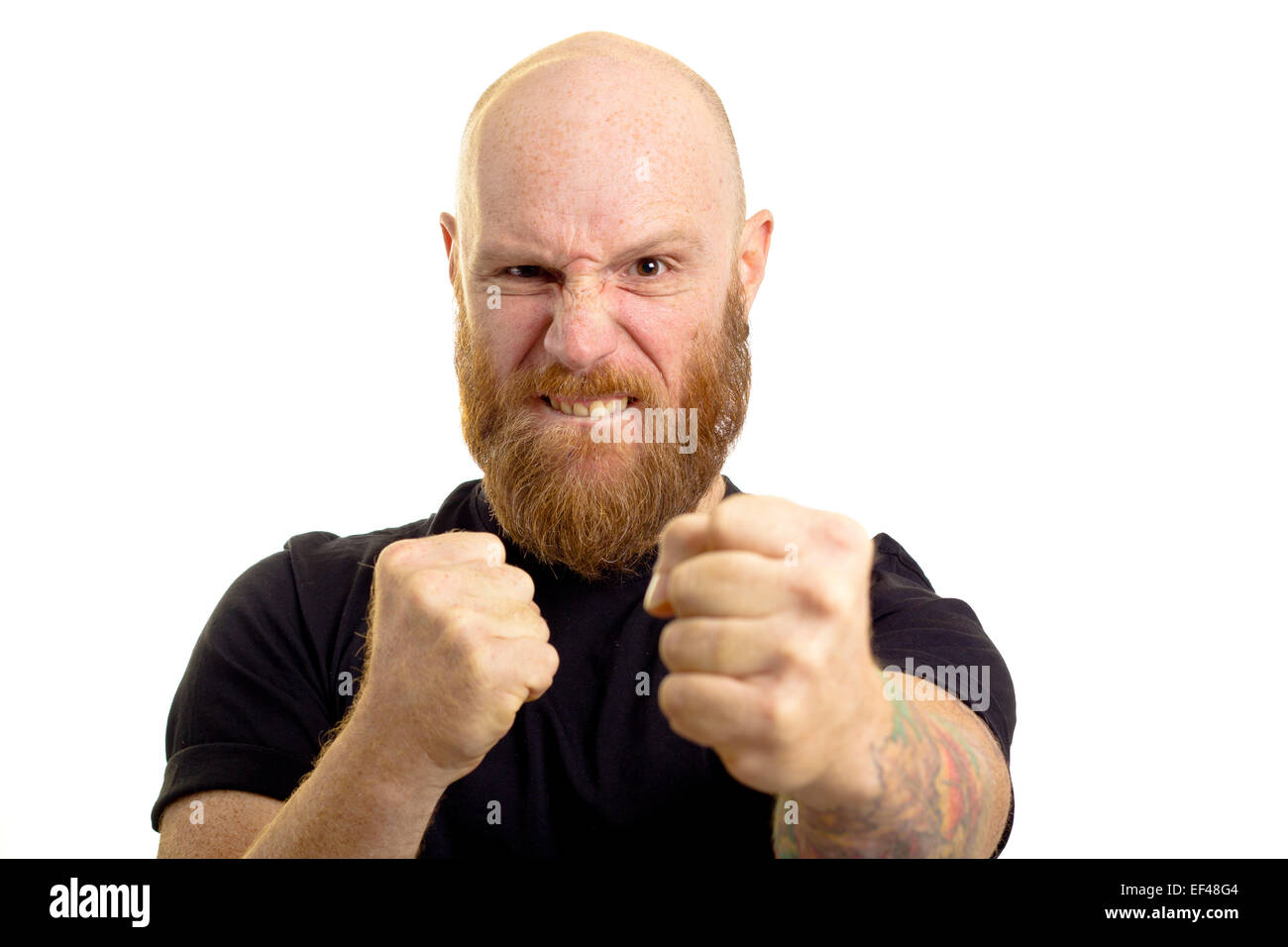 man in fighting position Stock Photo - Alamy