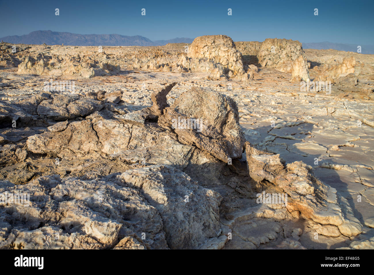 Saltwater Lake, Dallol, Danakil Desert, Ethiopia, Africa Stock Photo ...