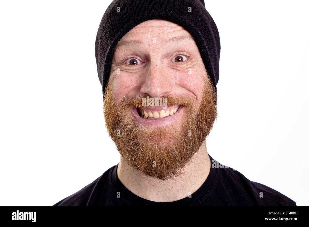 Smiling positive man beard hi-res stock photography and images - Alamy