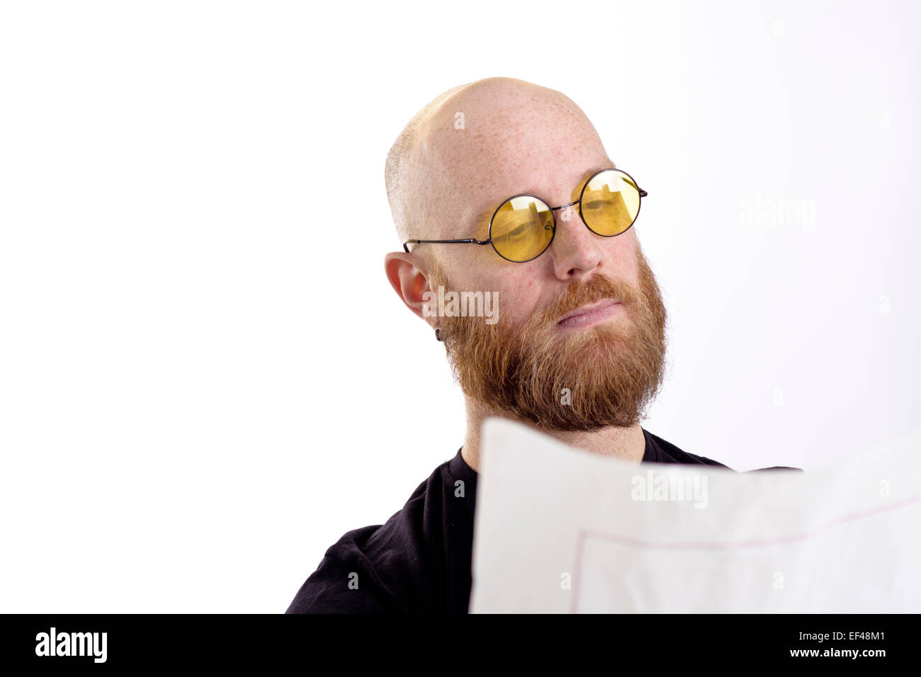 man concentrating at work Stock Photo - Alamy