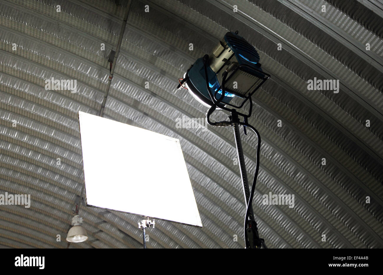Professional Projector light from a film studio. The light is on the ...
